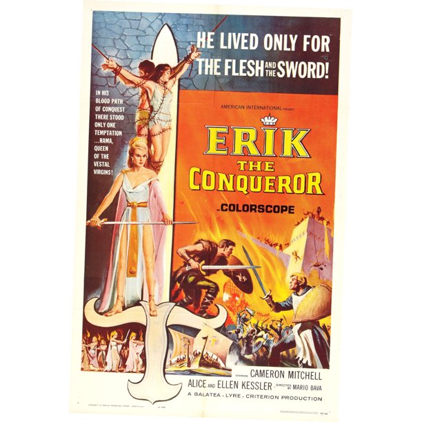 Erik The Conqueror Movie Poster Metal Sign Art Print 8x12 Multi-Color ...
