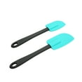 Mainstays 2-Piece Silicone Spatula Set with Plastic Handles, Teal and ...