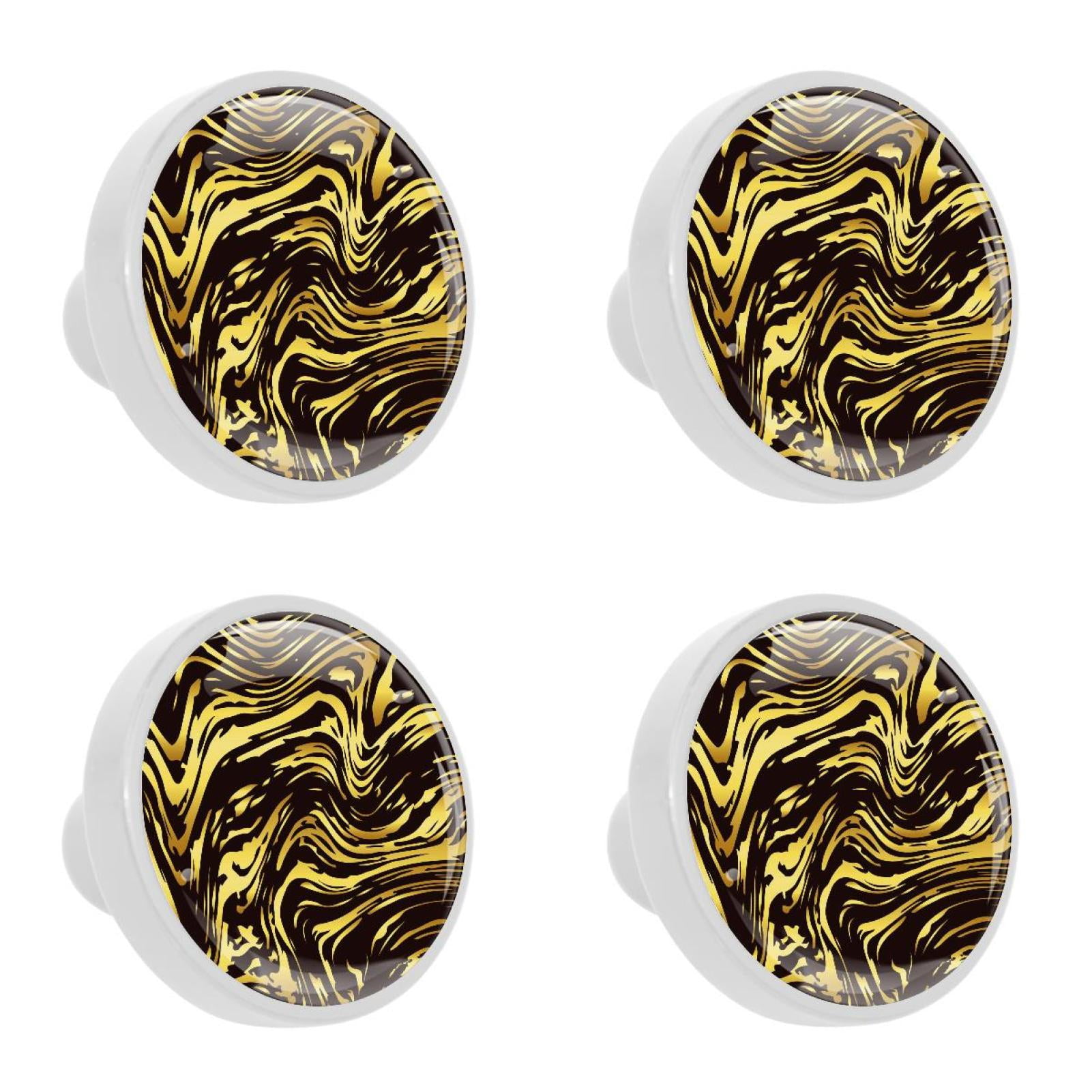 4 Pcs Marble Texture Knobs for Kitchen Cabinet Cupboard Dresser ...