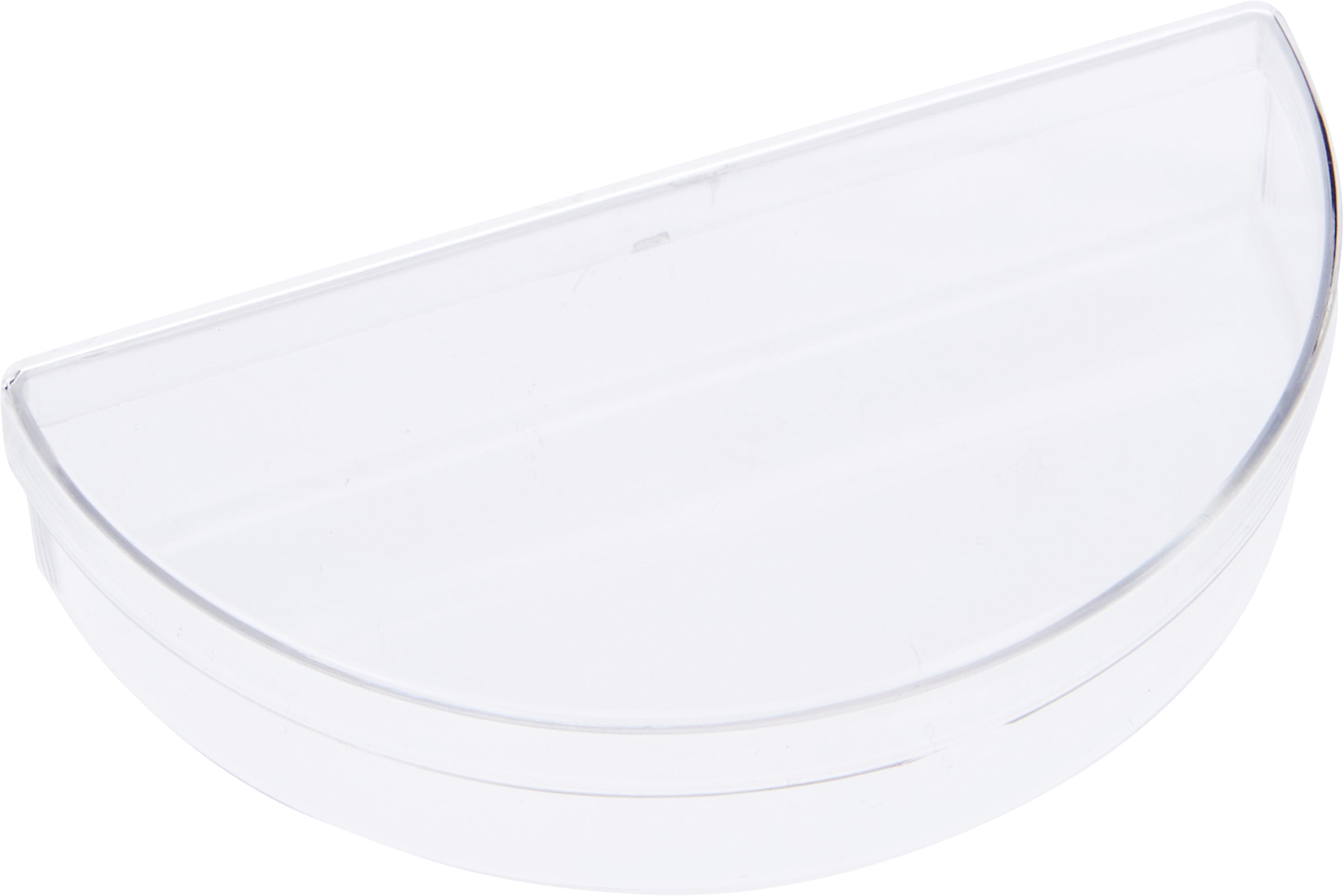 Pioneer Plastics Clear Semi-Circle Plastic Container, 4.3125" W x 2.125 ...