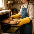 4-Piece Cotton Oven Mitt & Pot Holder Set, Heat-Resistant Quilted ...