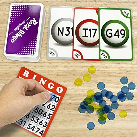 Bingo Royale Bundle | Complete Bingo Set with 1,000 Chips, 100 Cards ...