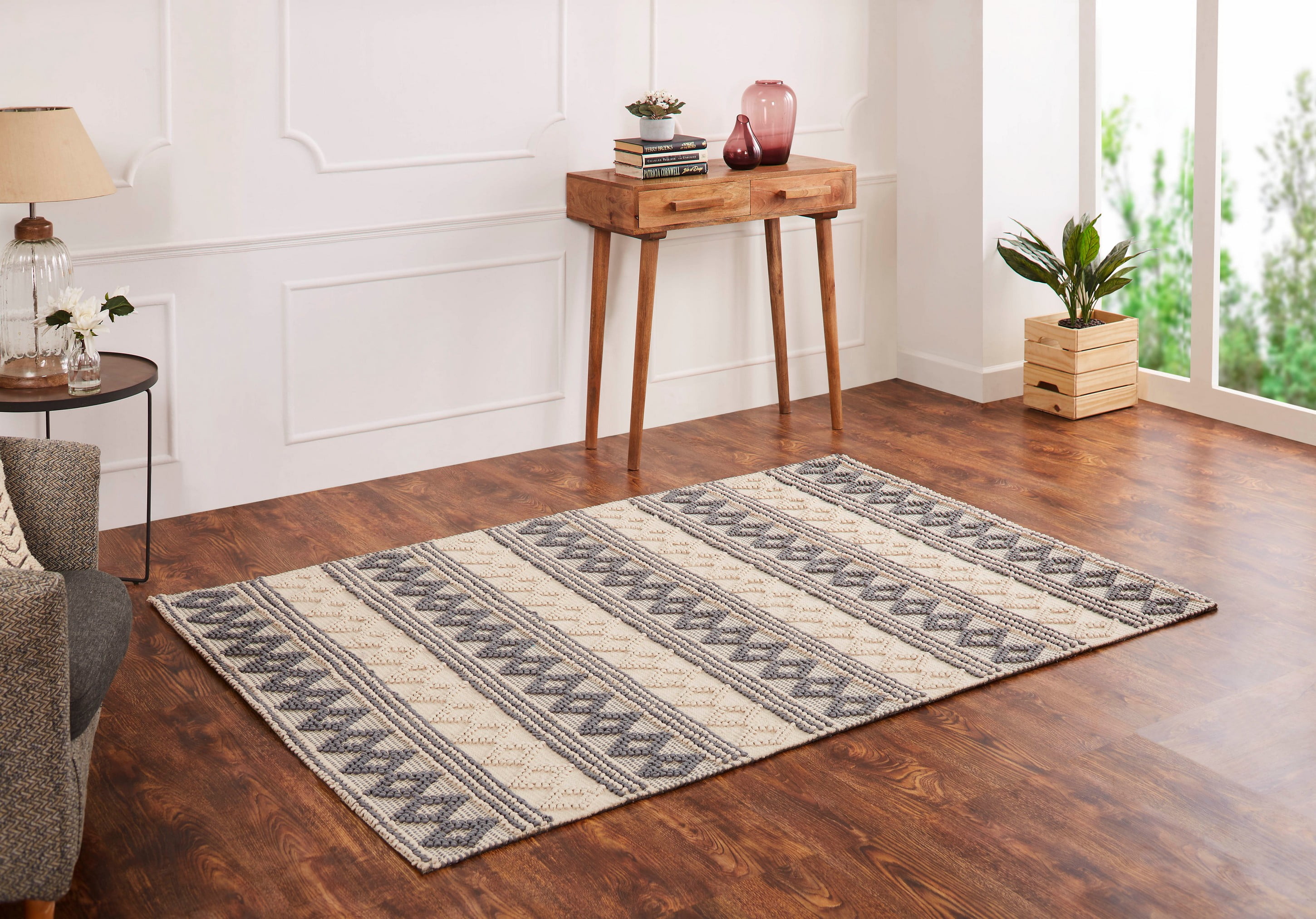 Better Trends Alpine Area Rug 100% Polypropylene 24"x68"x68" L-Shape ...