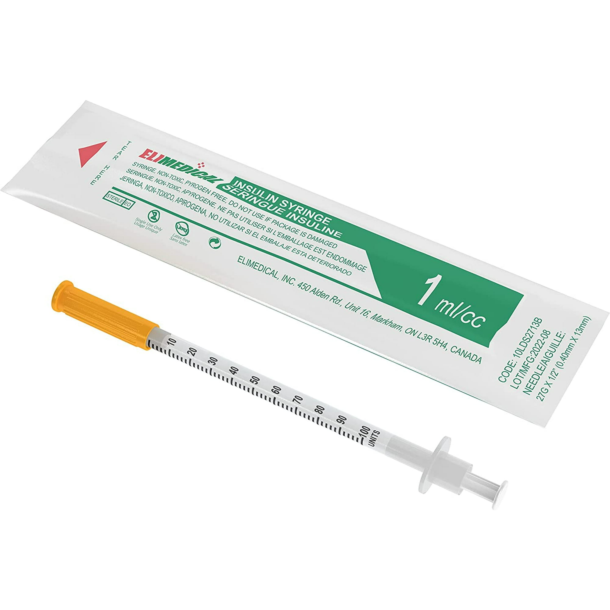 Click here for Elimedical Veterinary Syringe U-100 1ml 27g X ½ 10... prices