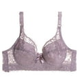 Breezora Women's Lace Non Padded Bra Wireless Support Full Coverage Brassiere Comfort Fit Gather ...