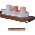 WELLAND Allen Rustic Pine Wood Floating Shelves Wall Mounted Shelf, Set ...