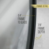 HBCY Creations Black Circle Wall Mirror 16 Inch Round Wall Mirror for ...