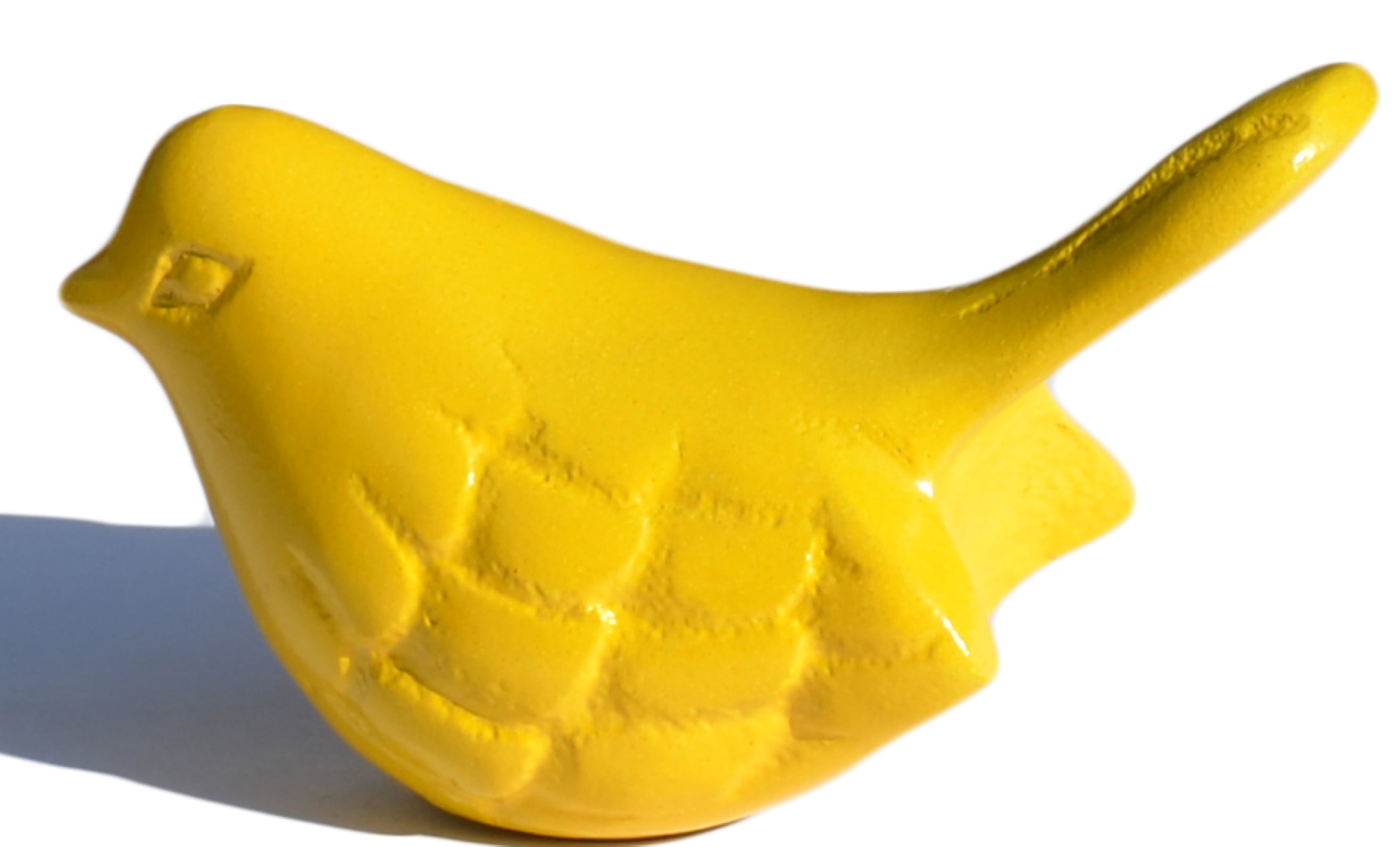 Handcrafted Bird Figurine Yellow Bird Sculpture of Health & Happiness ...