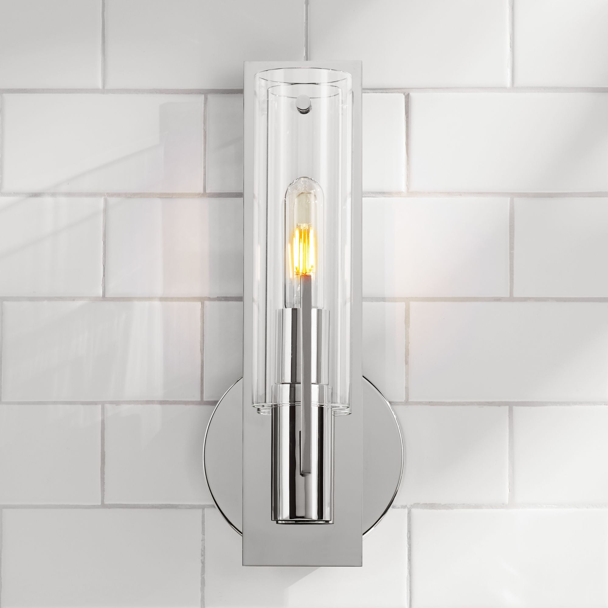 Possini Euro Design Pax Modern Wall Light Sconce Chrome Hardwire 6 ...