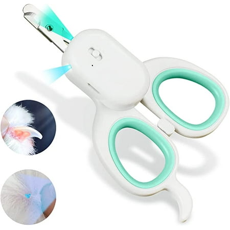Surrme 1pc Pet Nail Clipper with LED &-U-V Light, Cat Claw Trimmer with ...