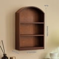 Compact Wooden Desktop Storage Organizers Glass Front Cabinet For ...