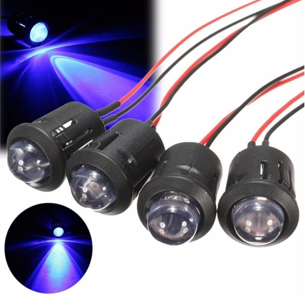 Ledander 20pcs 12V 10mm Pre-Wired Constant Led Ultra Bright Water Clear ...