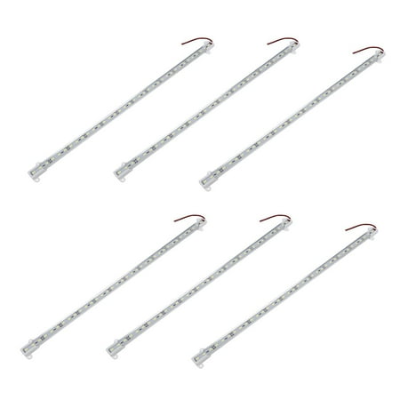 6x 50cm 12v 36 Led 5050 Smd Hard Strip Bar Light Aluminum Rigid White ...