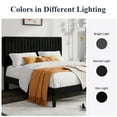 Allewie Queen Size Velvet Upholstered Platform Bed Frame with ...