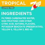 7UP Tropical Caffeine Free Lemon Lime Mango Peach Soda Cans (Pack of 18 ...