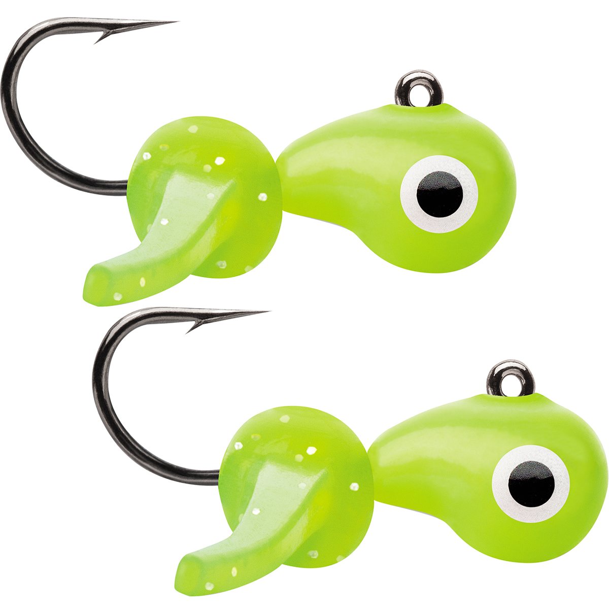 VMC 1/32 oz. Tungsten Mustache Jig Fishing Lure 2-Pack - Glow ...