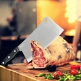 Orblue Meat Cleaver, 7-Inch Stainless Steel Blade, Butcher Knife for ...