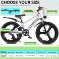 20 Inch Mountain Bike Bicycle for Kids Ages 7-12 with Dual Disc Brakes ...