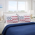 American Flag Throw Pillow, Rectangular Embroidered Design with Bowknot ...