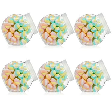 Durable Mini Candy Jar with Lids, Clear Plastic Party Favor & Gift ...