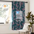 Butterfly and Purple Teal Pattern Blackout Curtains,Triple Weaved ...