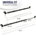ZoneTech, Clothes Hanger Rod, 34-62in, Heavy Duty Black - Walmart.com