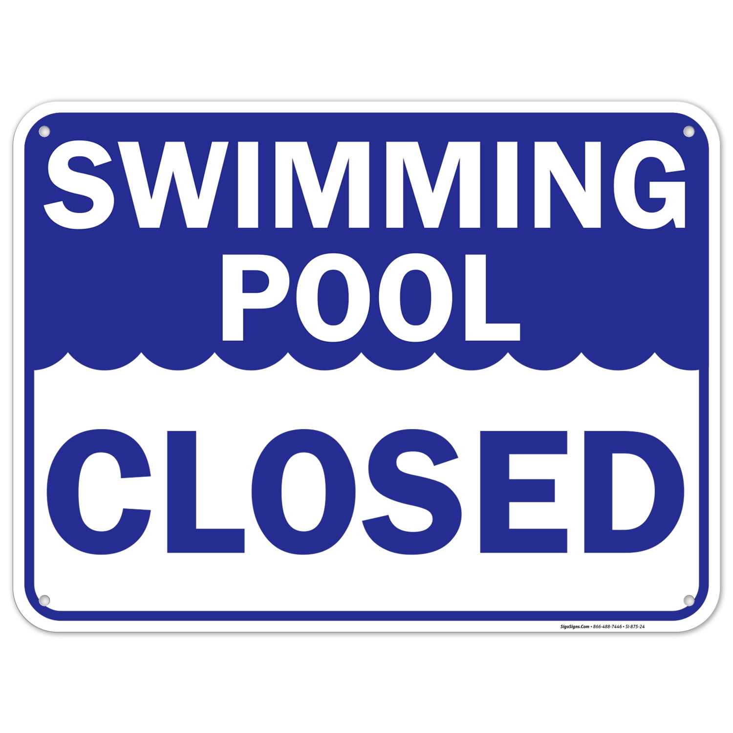 Swimming Pool Closed Sign, - Walmart.com