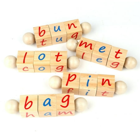 Wooden Letter Blocks, Educational Toys for Toddlers, Manipulative ...