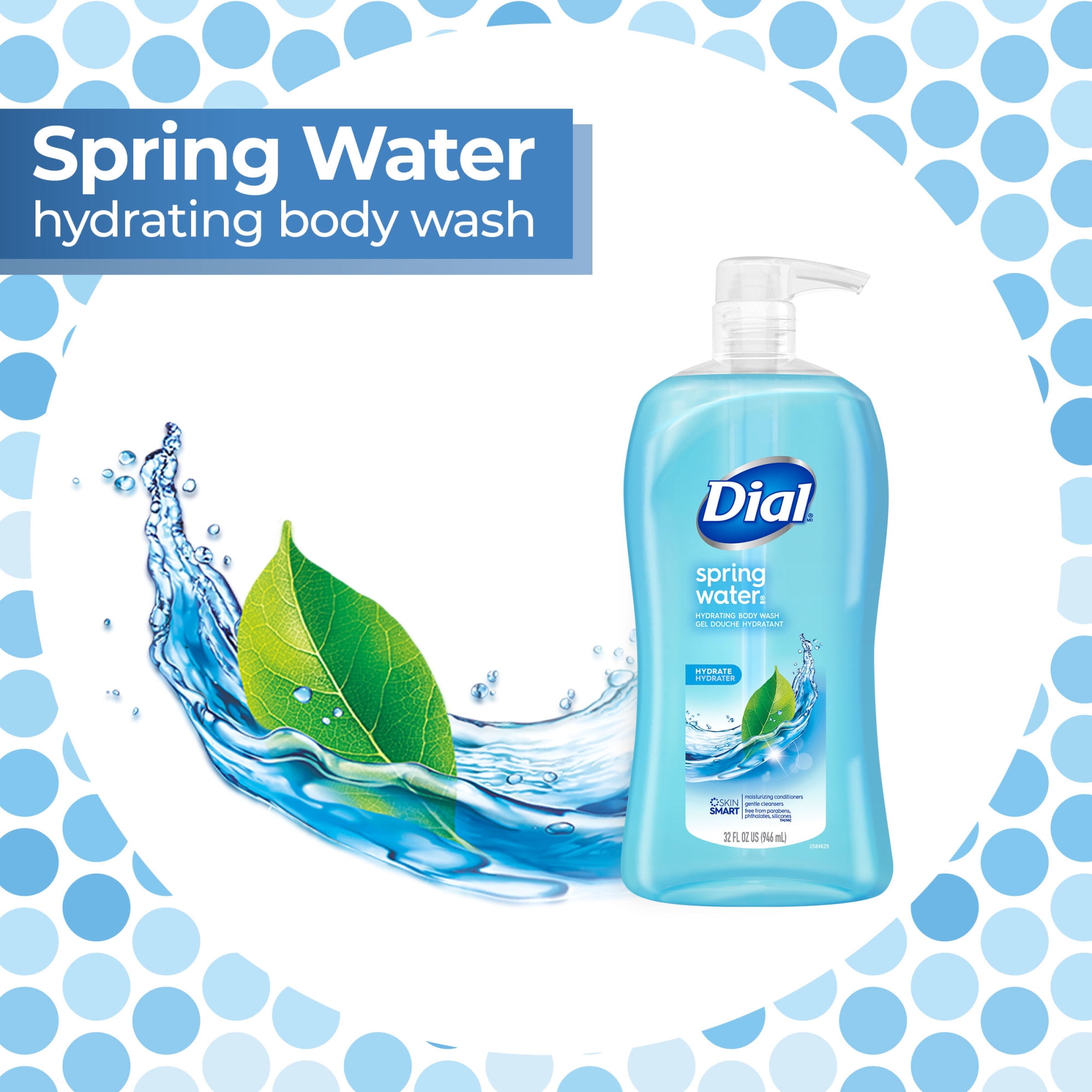 Dial Body Wash, Spring Water, 32 fl oz