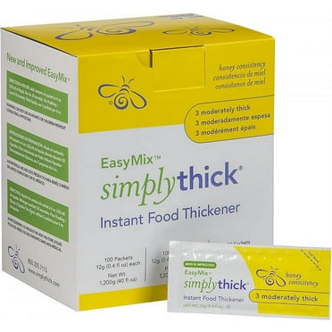 SimplyThick Easy Mix Food & Drink Thickener Unflavored 96 Gram Packet ...