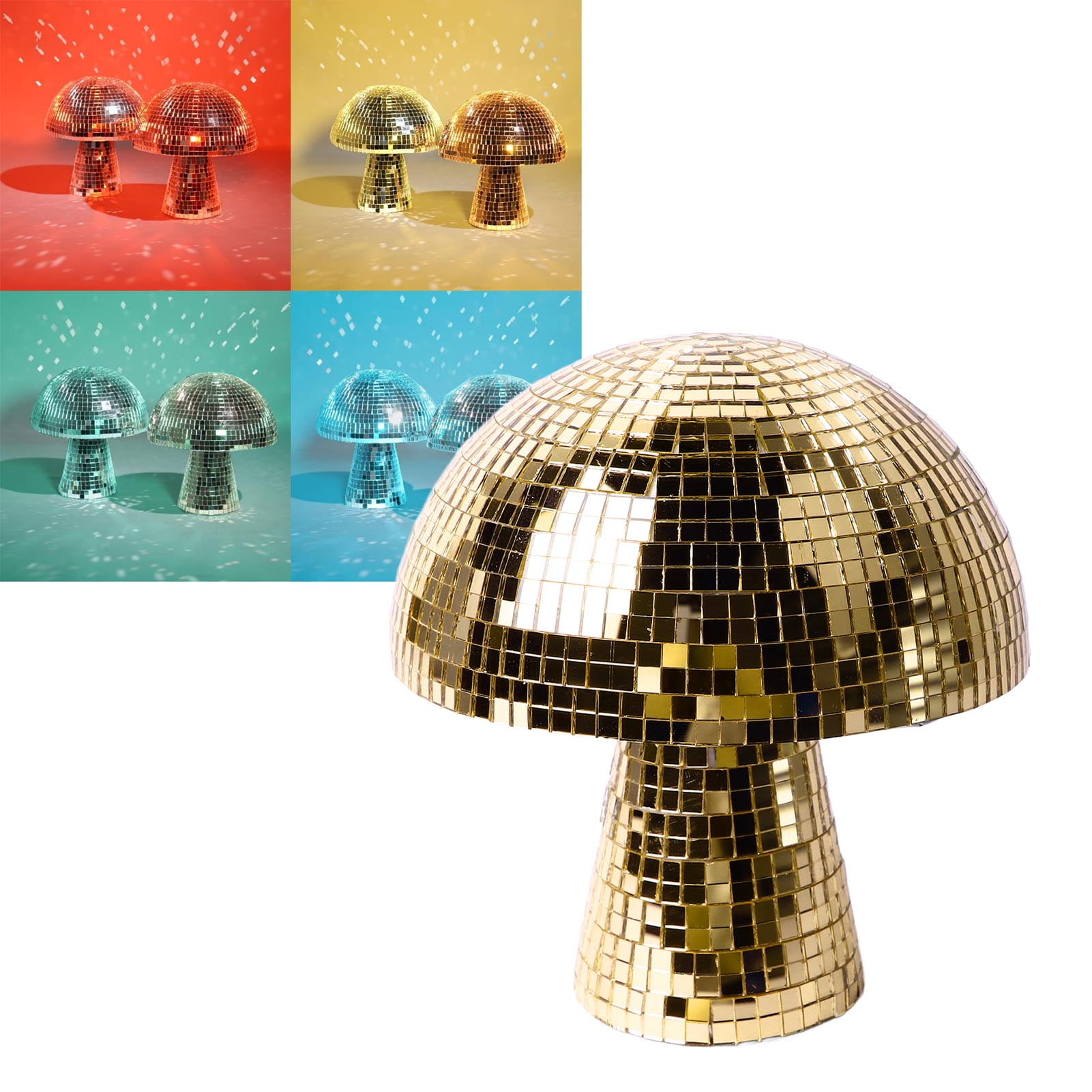 Click here for Ylshrf Mirror Glitter Mushroom  Mushroom Disco Bal... prices