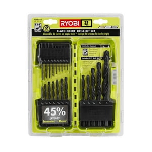 Ryobi A10D21D Black Oxide Drill Bit Set 21 Piece