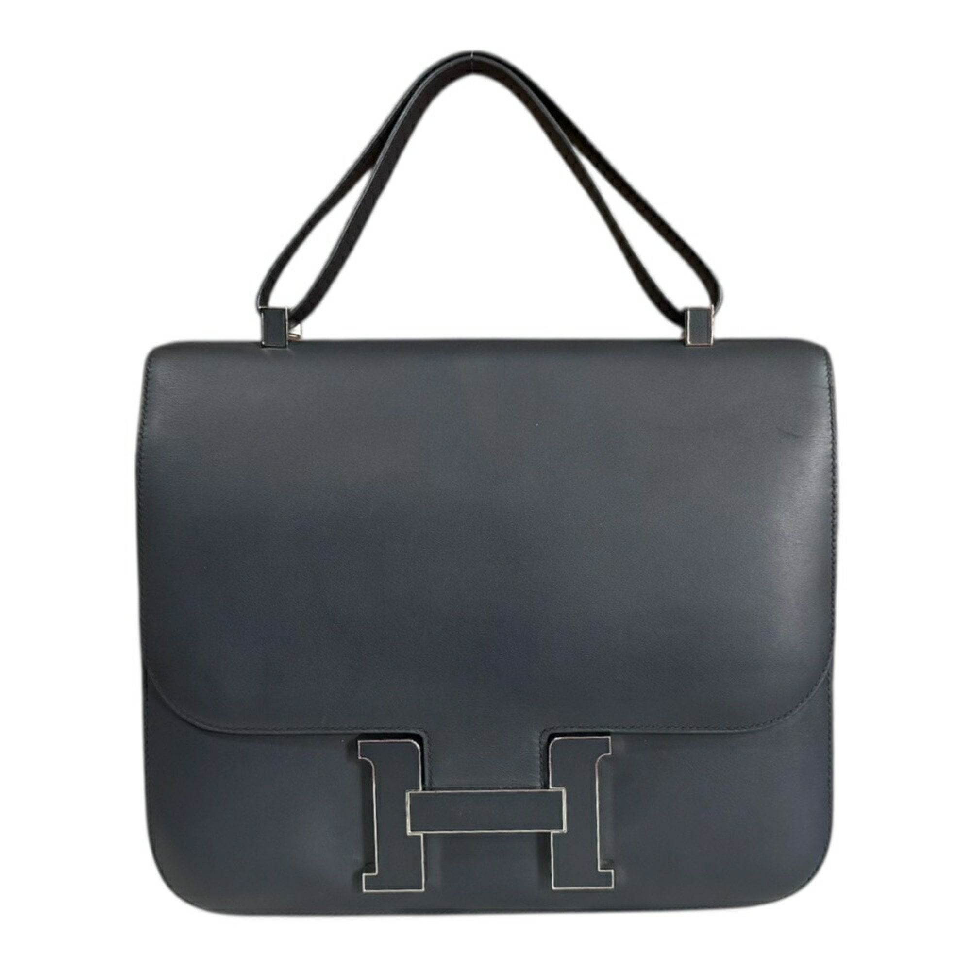 Pre-Owned Hermes Constance Cartable Handbag Leather Navy Men's HERMES ...