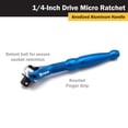 Titan 1/4in.-Drive Swivel Head Micro Ratchet, 90 Tooth - Walmart.com
