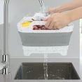 TSV Collapsible Dish Basin, Silicone Washing Basin with Drain Plug ...