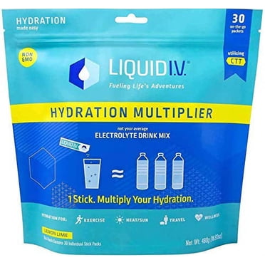 Liquid I.V. Hydrate Adult Electrolyte, Non-GMO Hydration Multiplier, 30 ...