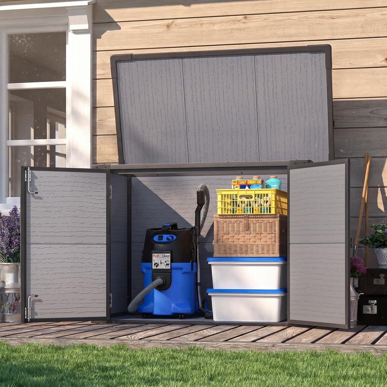 Click here for Yodolla 23 Cu. Ft Outdoor Resin Storage Shed With... prices