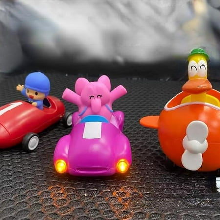Little P Youyou Children's Toy Car Pocoyo Inertial Pull Back Car Sound ...