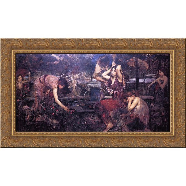 Sketch for Flora and the Zephyrs 24x14 Gold Ornate Wood Framed Canvas ...
