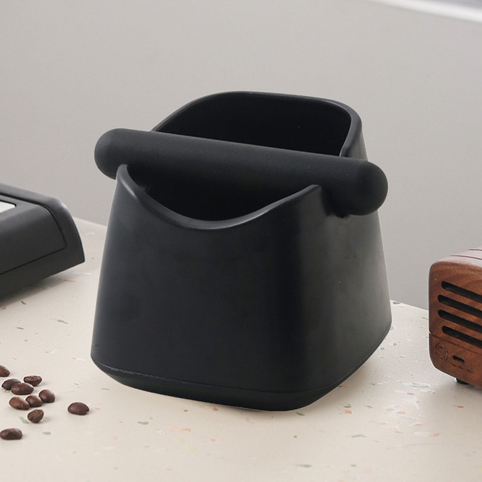 Reheyre Square Coffee Knock Box with Removable Knock Bar, Non-slip Base ...