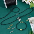 Waxed Cord with Jewelry Clasp Kit 50 Yards 2mm Black Waxed Cotton ...