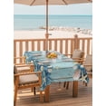 60x84 Inch Outdoor Tablecloth with Umbrella Hole Zipper Rectangle Aqua ...