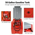 TECSPACE 58 Gal Gas Caddy, Portable Fuel Tank with 12V Pump, 40 GPM ...