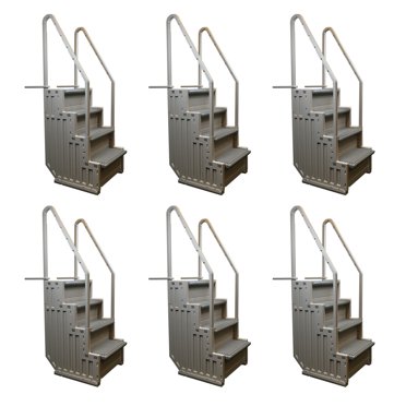 Confer Plastics Access Pool Step 1 (Warm Grey with Blue Steps ...