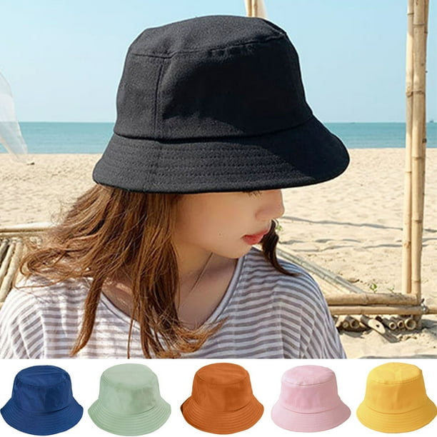 Summer Bucket Hat - Lightweight Cotton UPF 50+ Beach Caps for Women ...