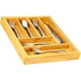 Bamboo Expandable Cutlery Drawer, Kitchen Utensil Organizer, Flatware ...