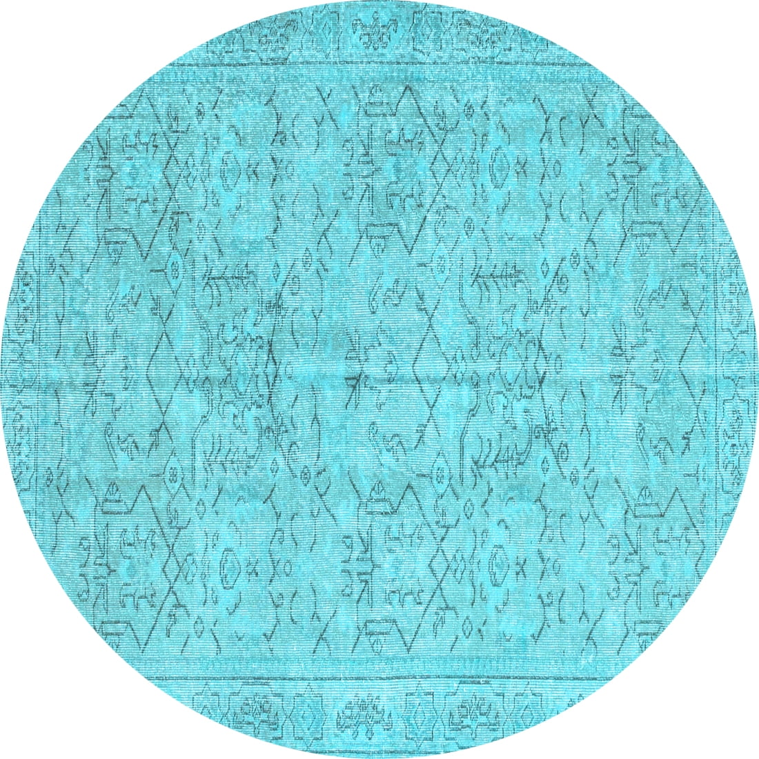 Ahgly Company Indoor Round Abstract Light Blue Contemporary Area Rugs ...