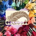 8-Position Wood Embroidery Thread Storage Trays Laser Cut Thread Spool ...