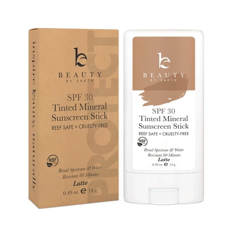 Tinted Sunscreen for Face - SPF 30 Tinted Mineral Sunscreen Face Stick ...