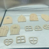 48Pcs Wooden Fairy Garden Door Fairy Door Diy Craft Kit Mini Blank Door Subtle Styles - Walmart.com